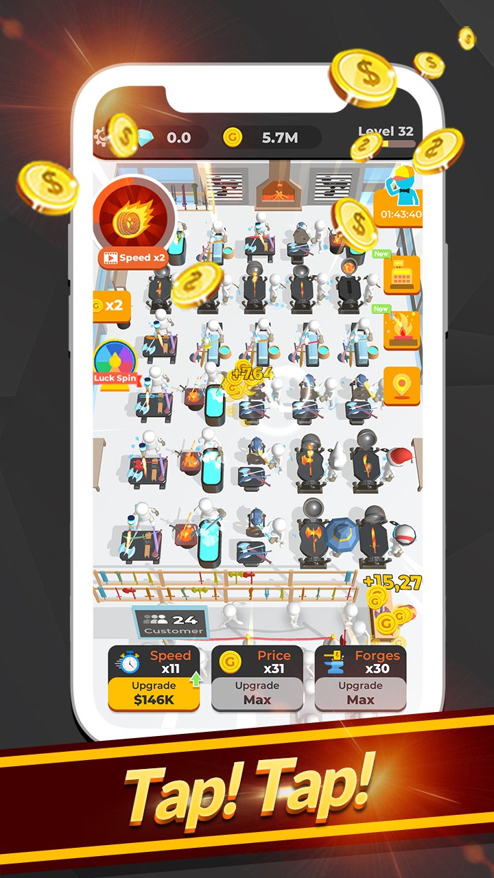 Idle Blacksmith Shop APK für Android herunterladen
