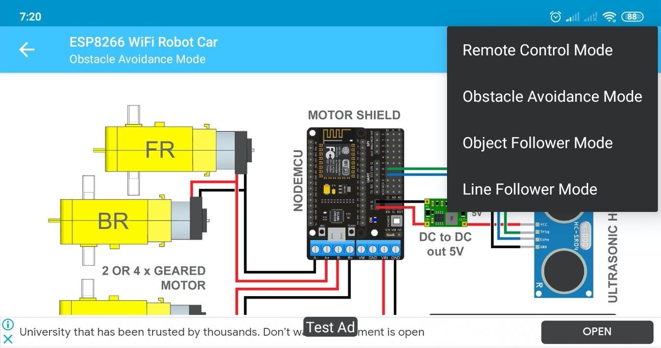 Android Için Esp8266 Wifi Robot Car Apkyı İndir