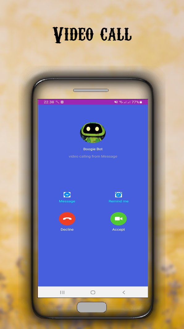 Android向けのBoogie Bot Fake Call & Game APKをダウンロードしましょう