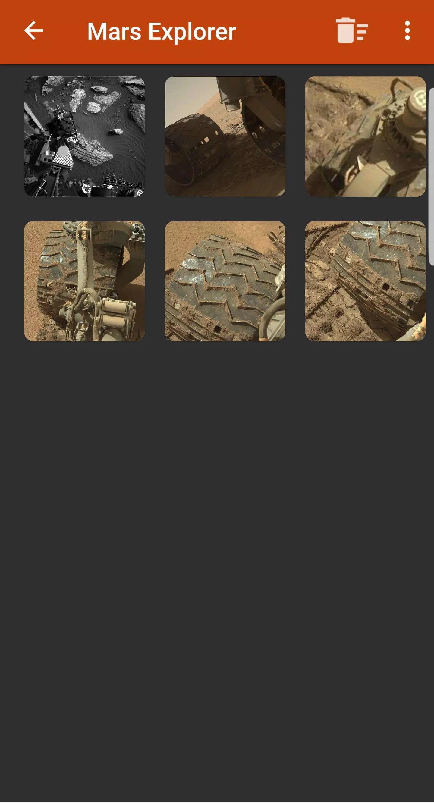 Mars Explorer Widget
