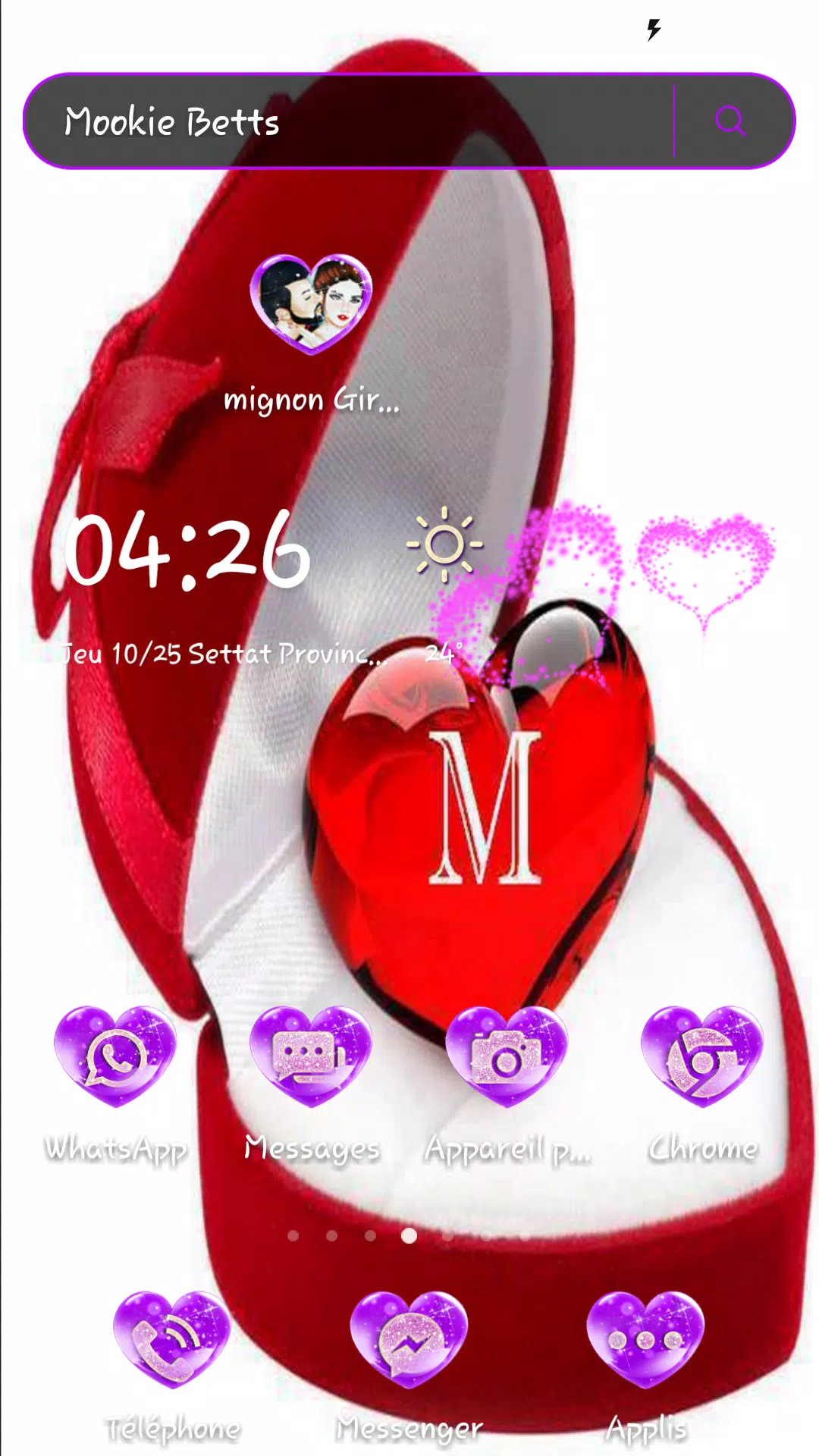 I Love M Letter Wallpaper