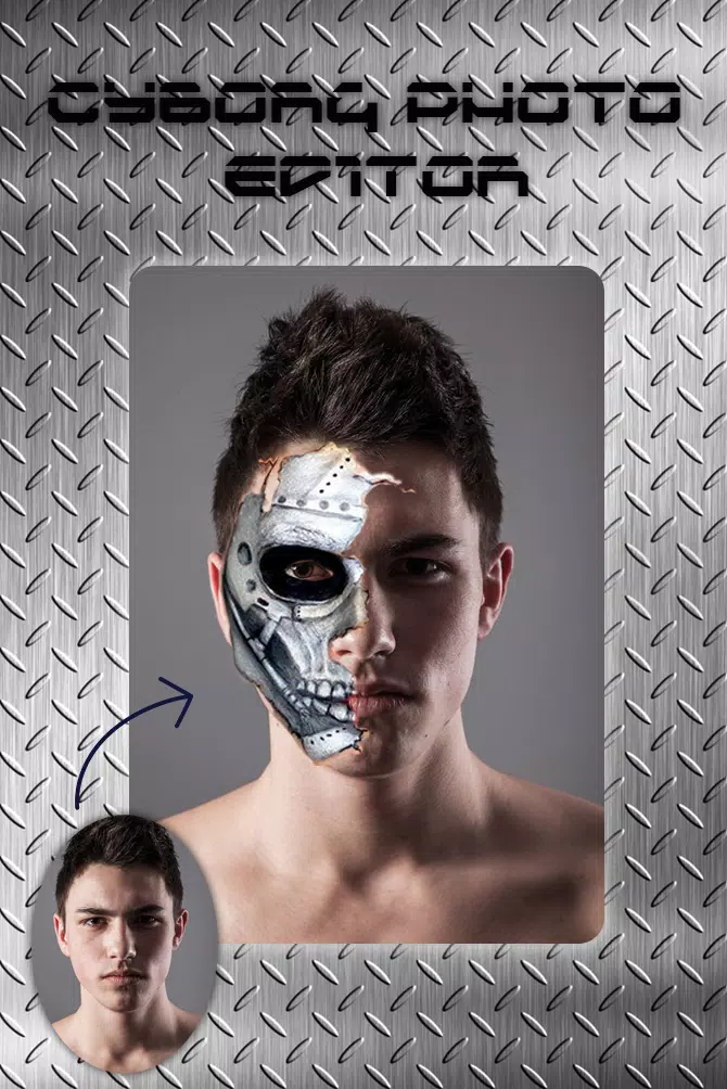 Half Robot Face Makeup