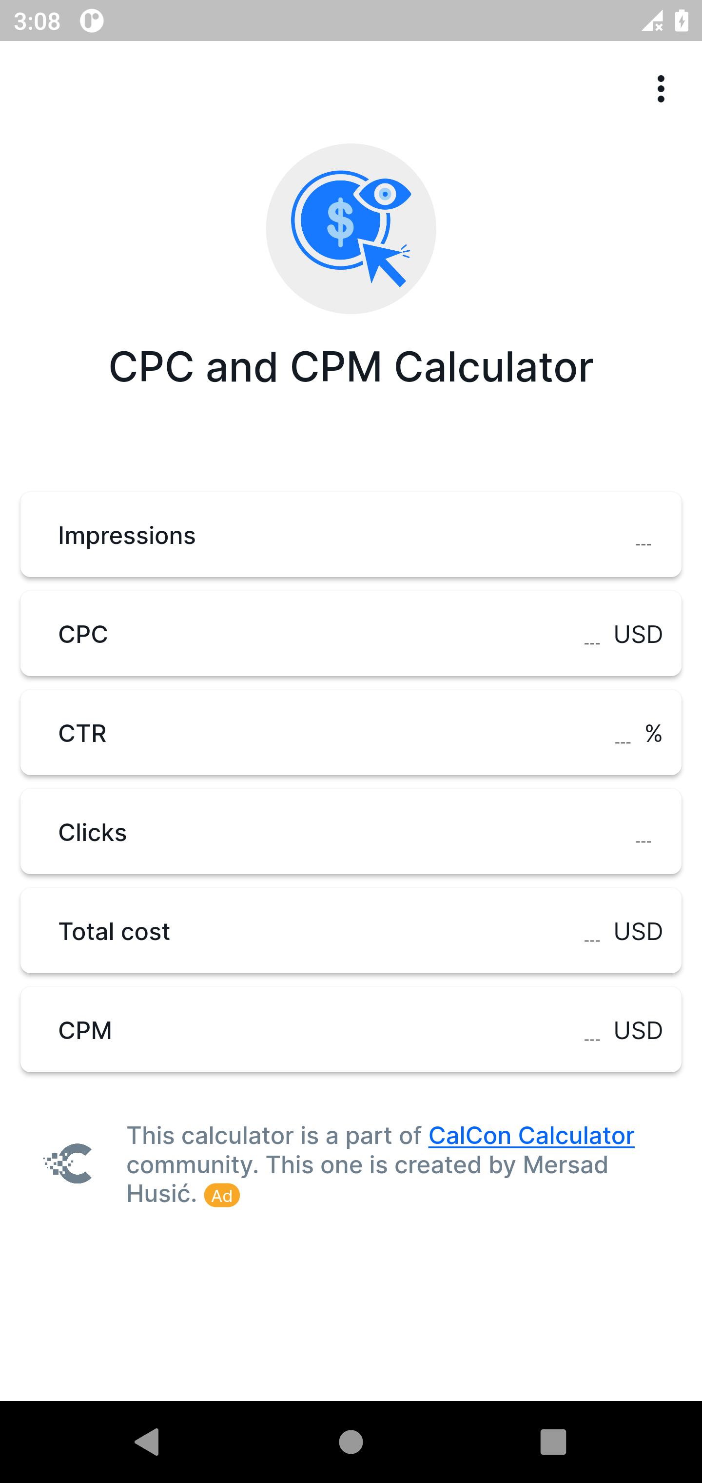 CPC and CPM Calculator APK للاندرويد تنزيل CPC and CPM Calculator APK للاندرويد تنزيل