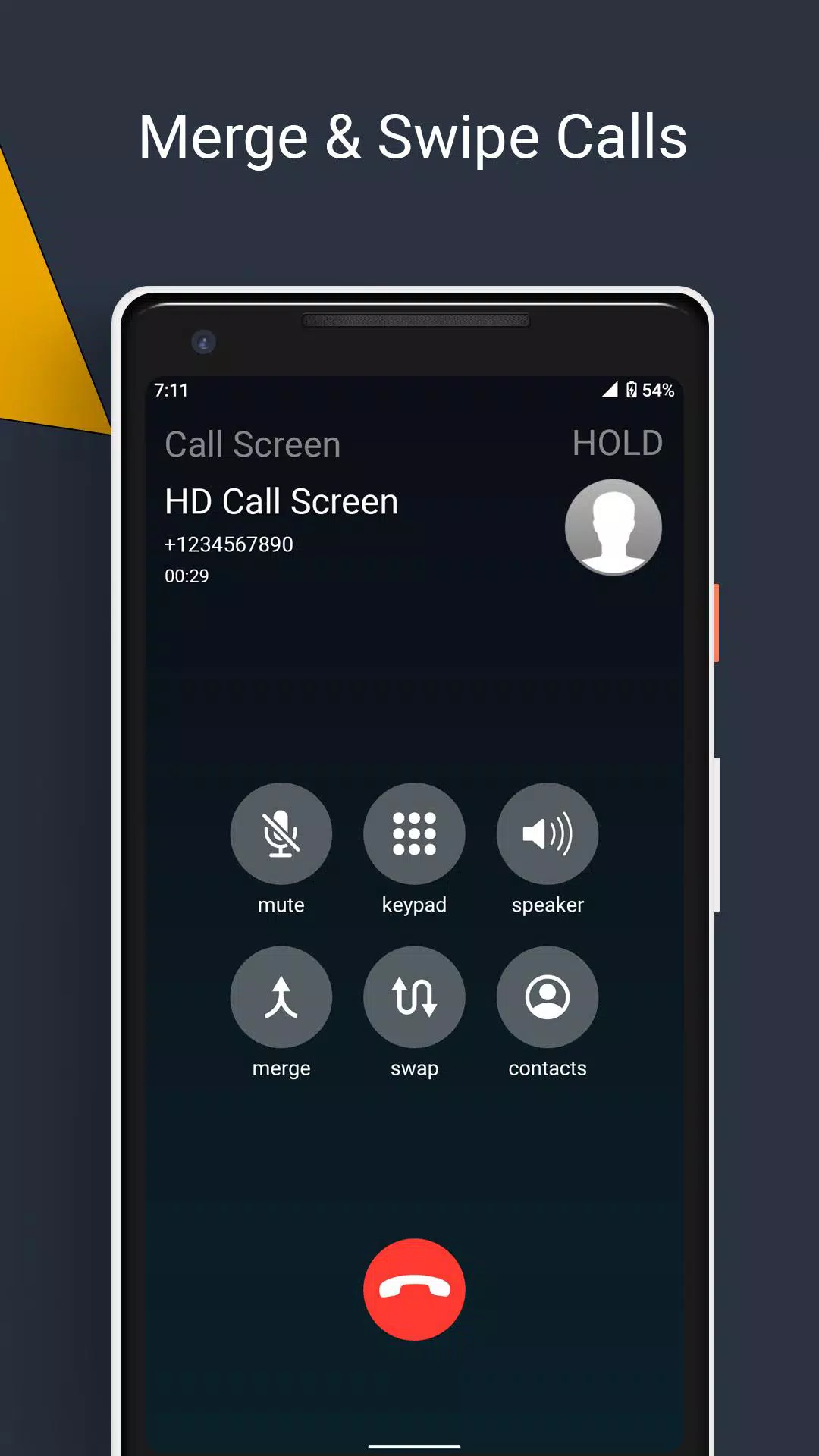 Mobile Phone Call Screen