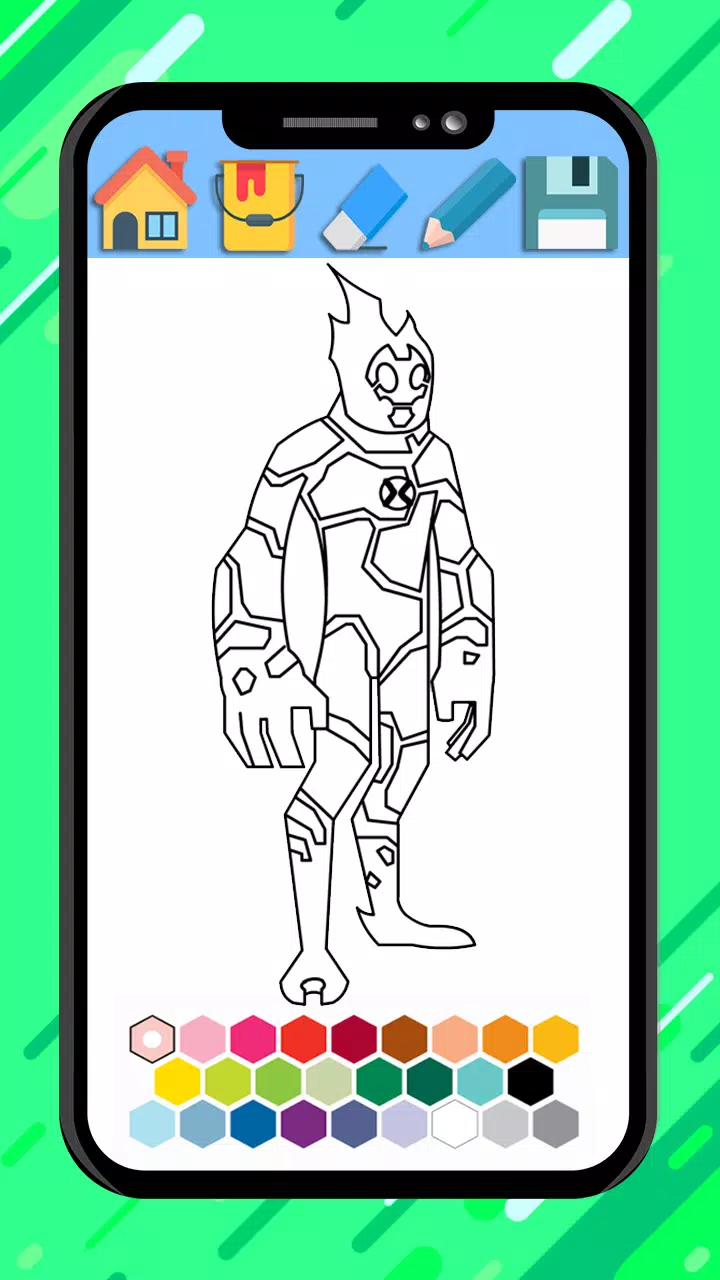 Ultimate Heatblast Coloring Pages