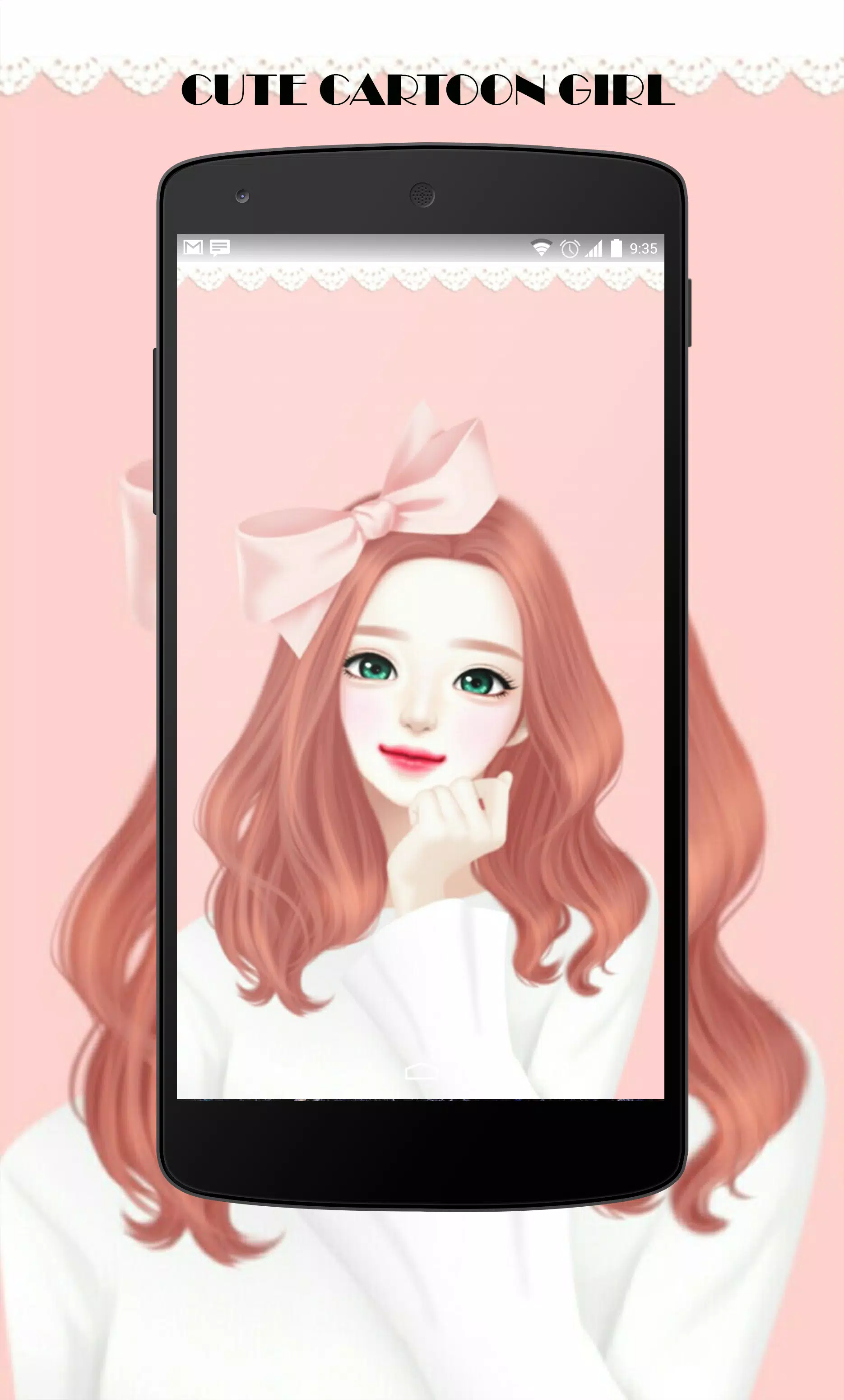 Cute Cartoon Girl Wallpaper For Mobile