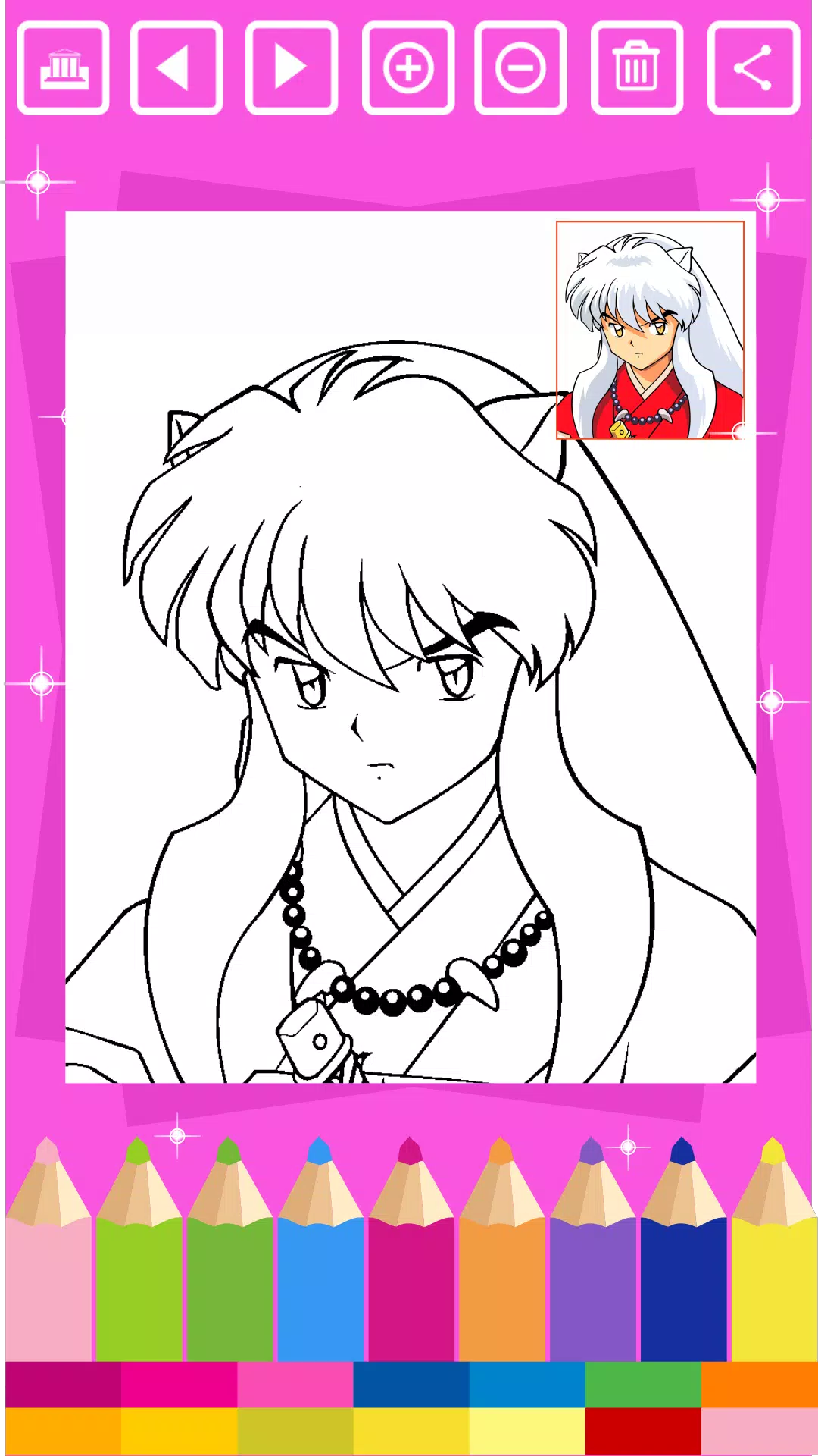 Anime Free Inuyasha Coloring Pages