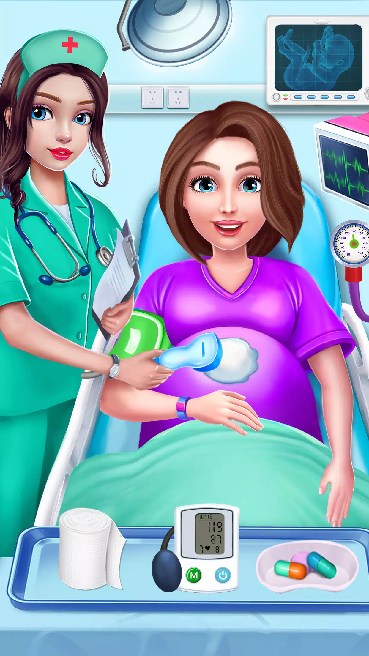 Pregnant Barbie Giving Birth Games