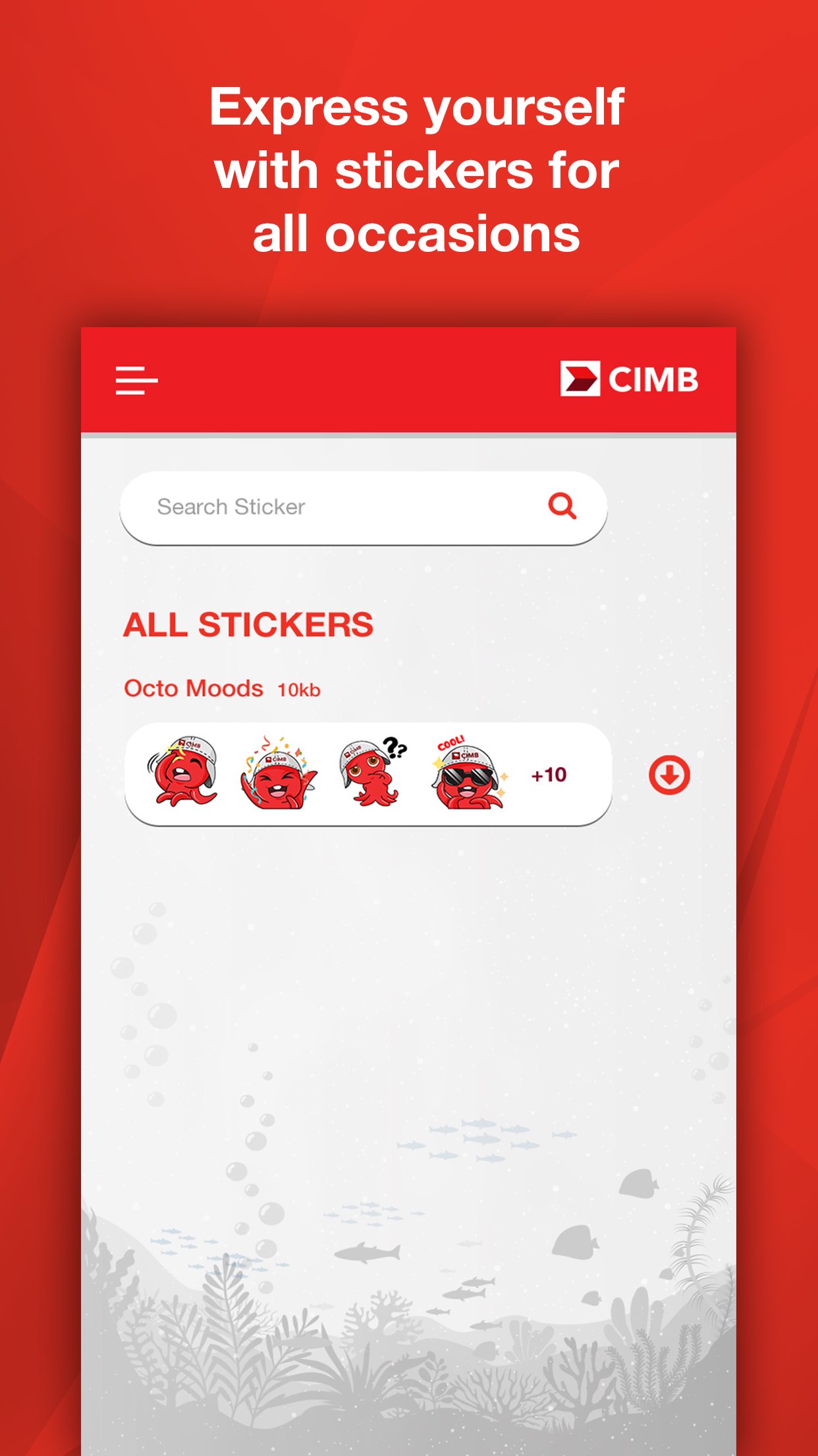 Octo Stickers by CIMB APK for Android Download