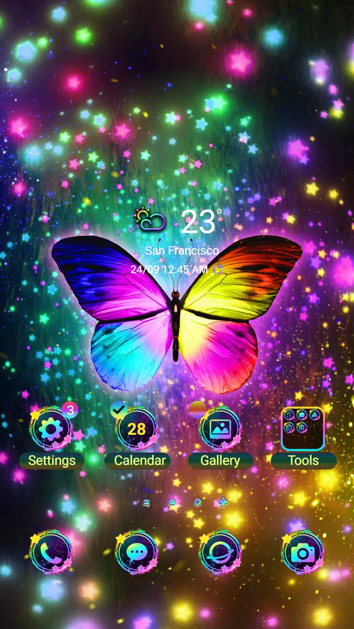Rainbows And Butterflies Wallpaper