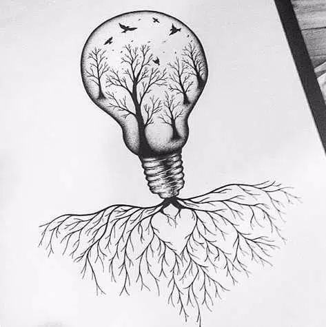 Cool Lightbulb Drawing