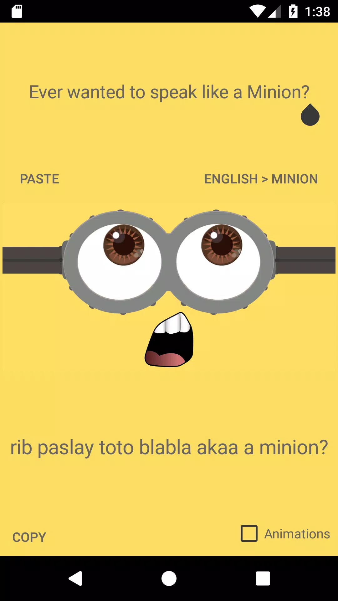 Minion Language App