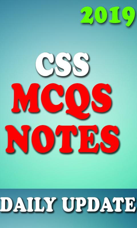 Download do APK de CSS MCQs Notes: Exam 2019 para Android Download do APK de CSS MCQs Notes: Exam 2019 para Android