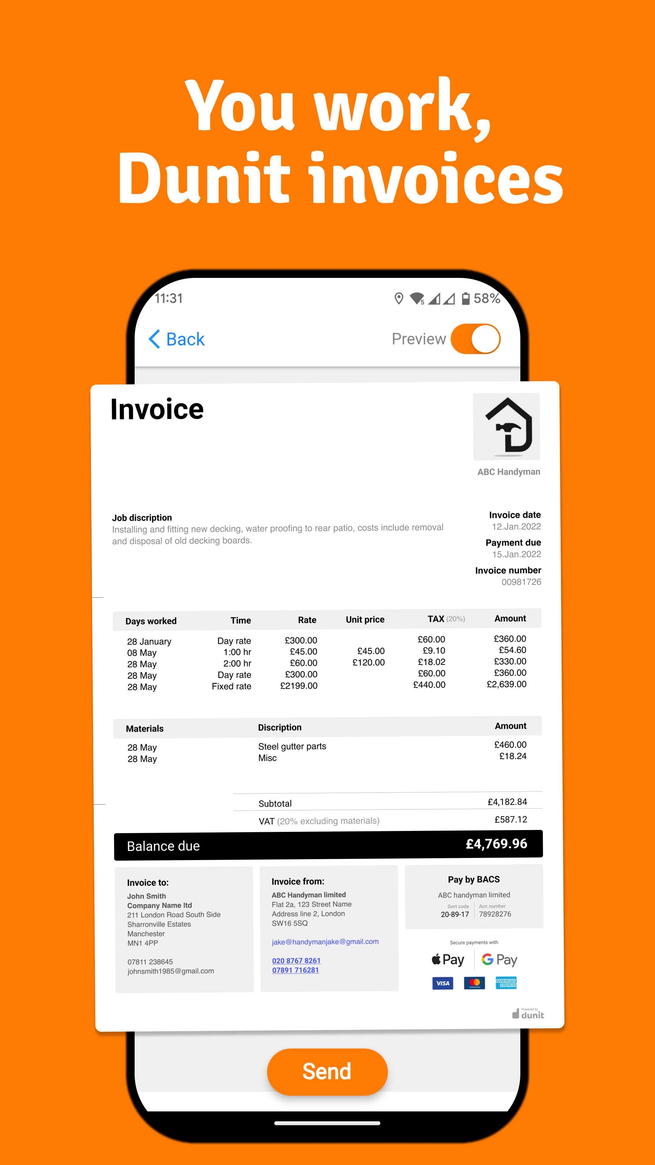 dunit instant invoicing安卓版应用APK下载