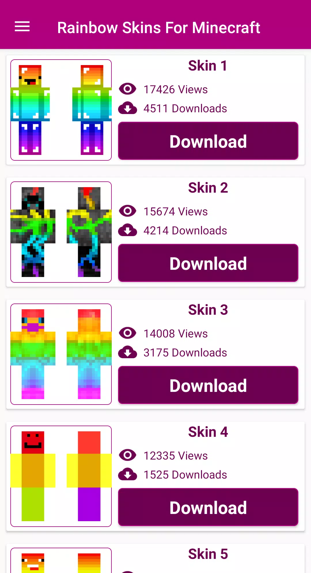 Minecraft Derp Rainbow Skin