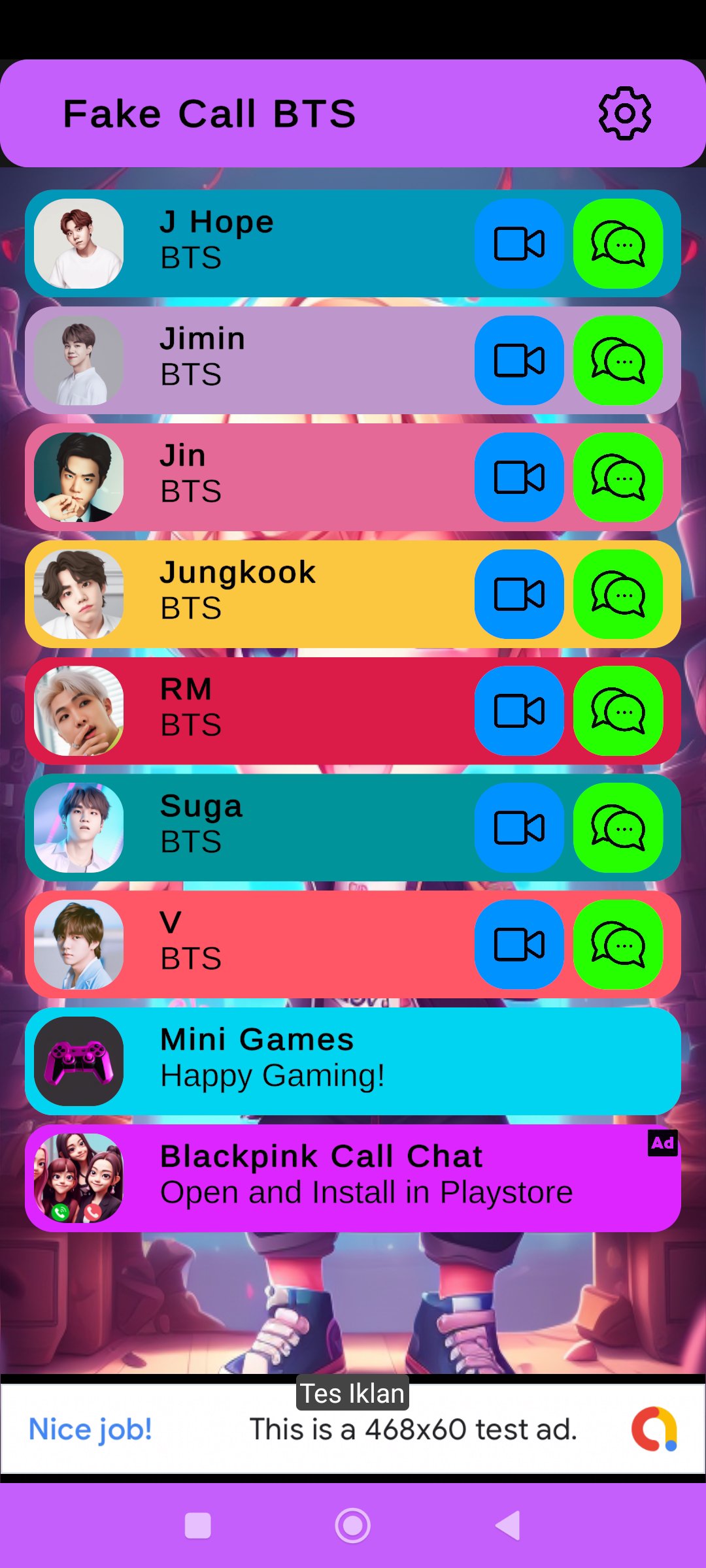 Download do APK de BTS Fake Call And Chat para Android