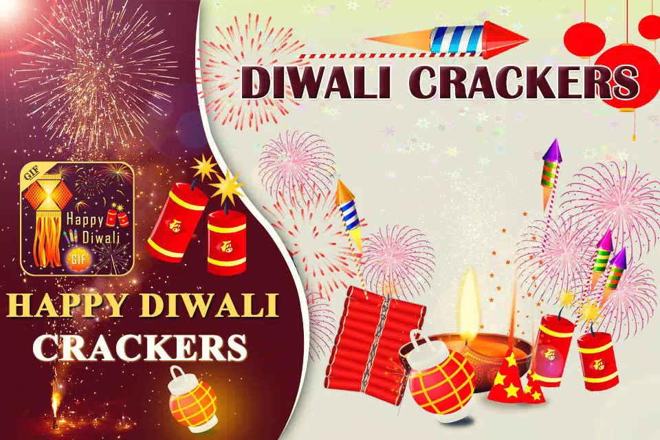 Happy Diwali Crackers Gif