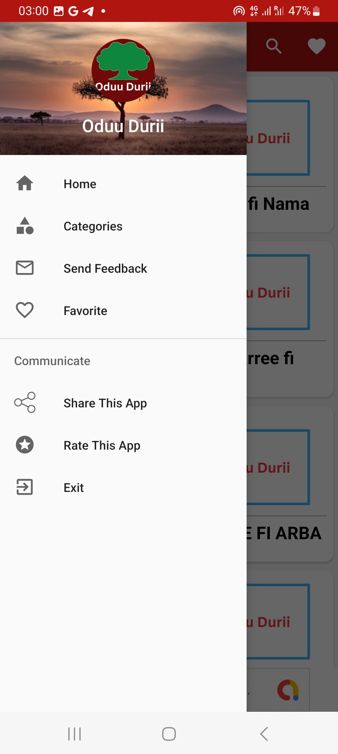 Descargar Oduu Durii Afaan Oromoo 2024 APK Última Versión 1.8 para Android