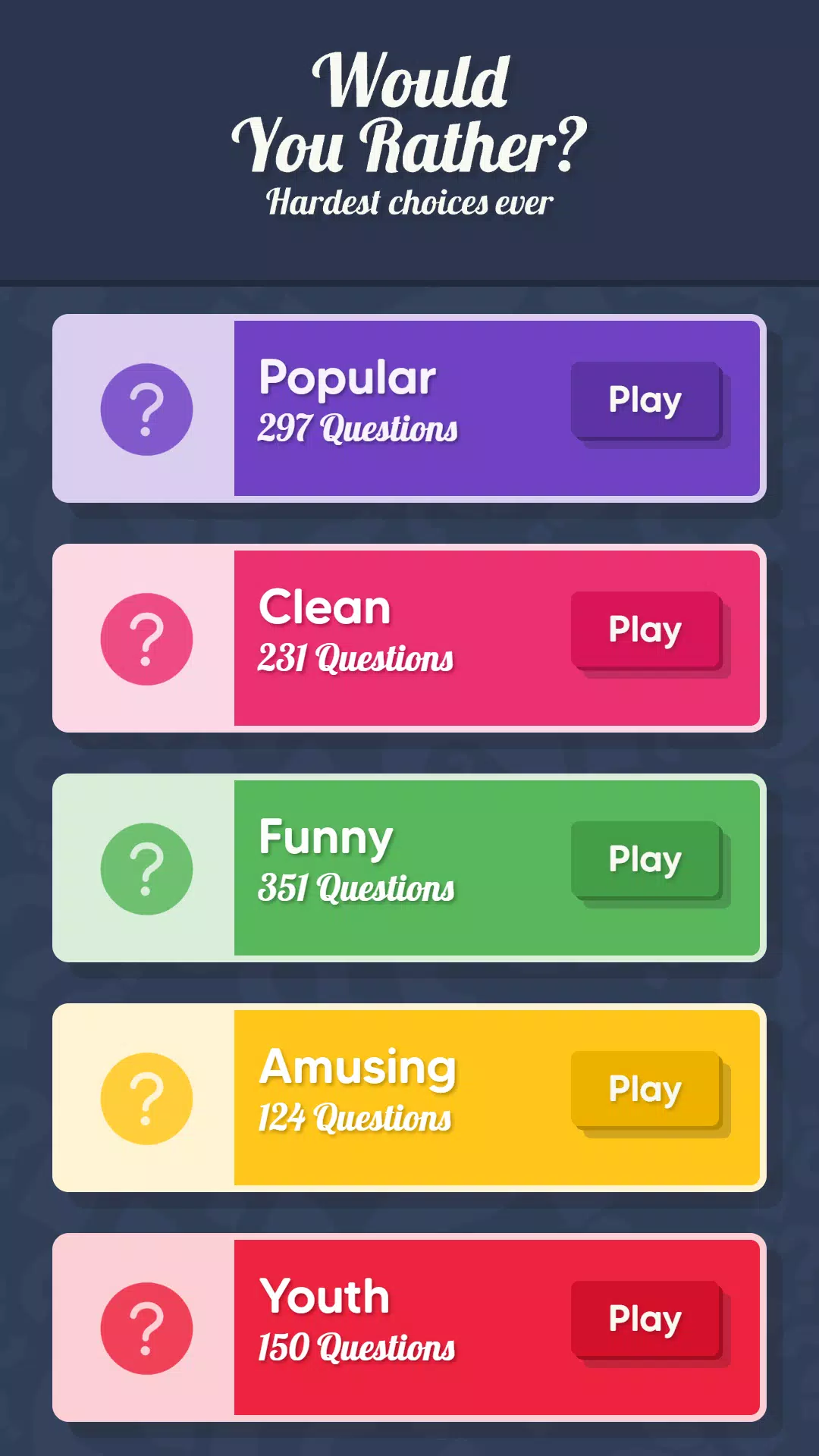 Would You Rather Questions Clean