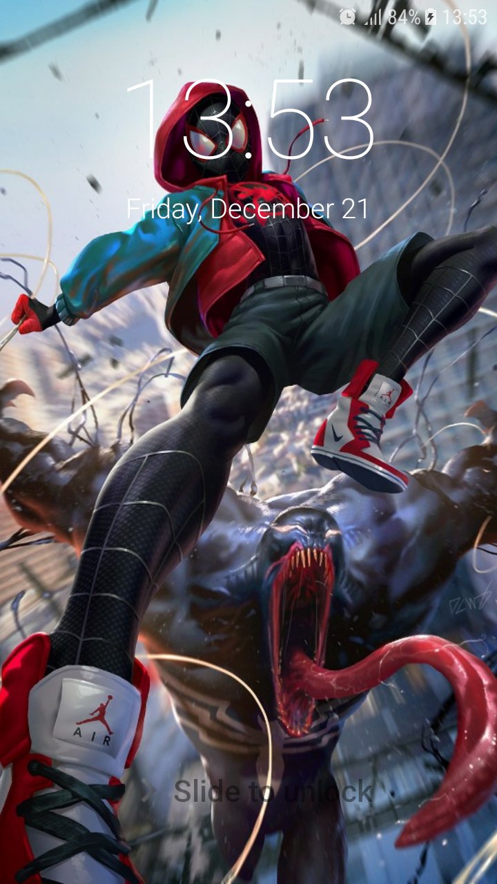 Spider Miles Morales lock screen APK for Android Download