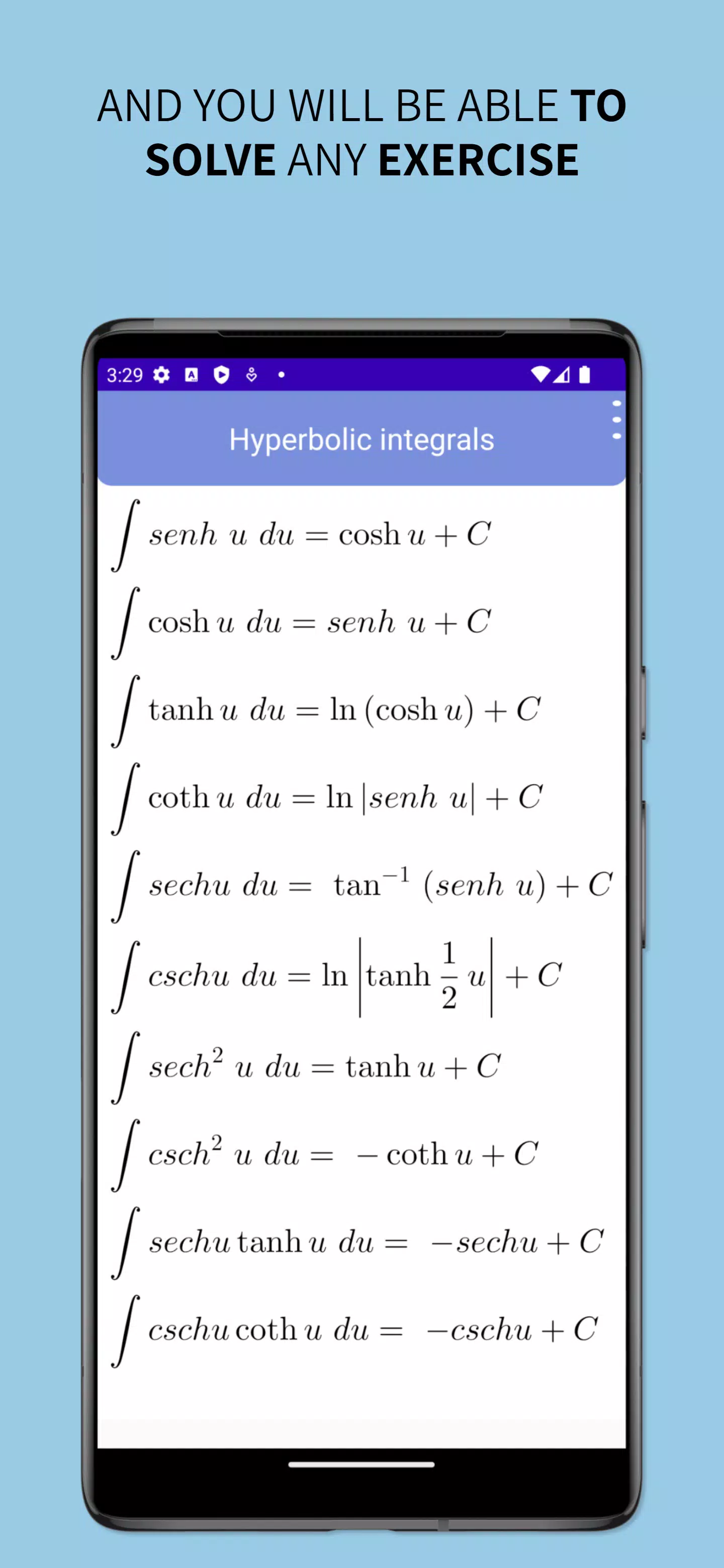 Integral Calculus Formulas