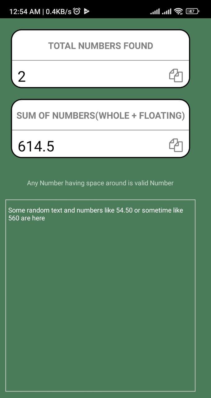 total of numbers in text APK for Android Download