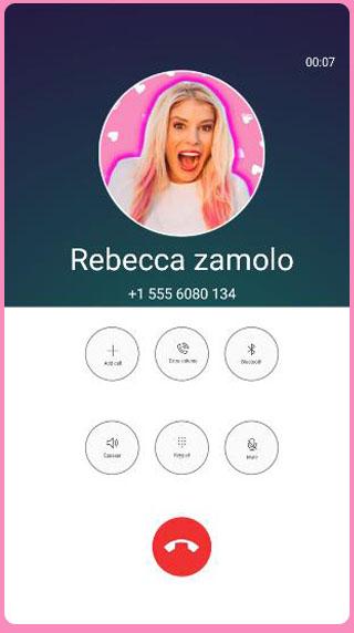 Fake Call From Rebecca Zamolo 📱 Chat Video Call Apk Per Android Download