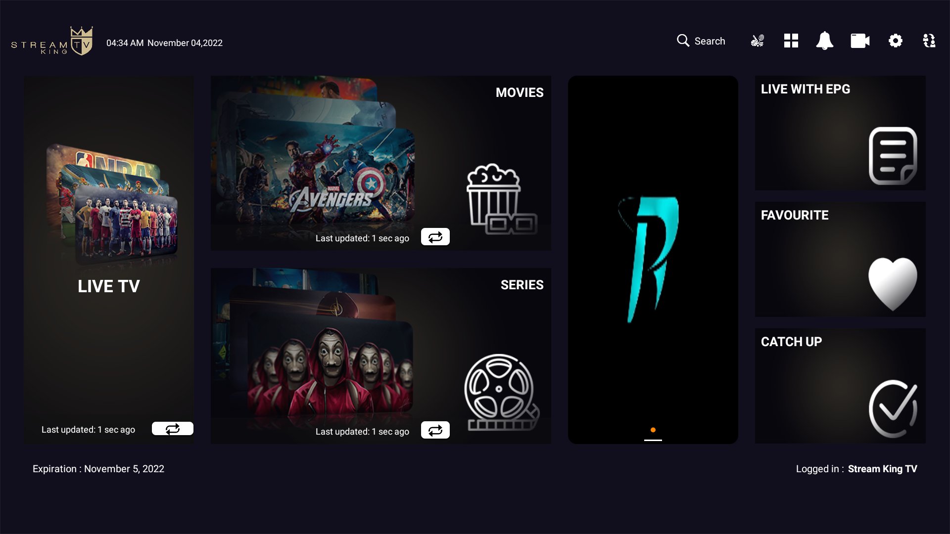 Stream King TV APK للاندرويد تنزيل