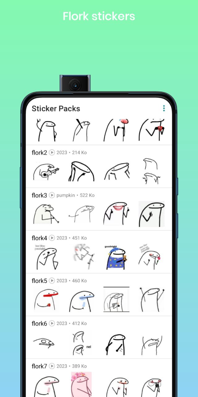Flork Memes Stickers Gif APK do pobrania na Androida
