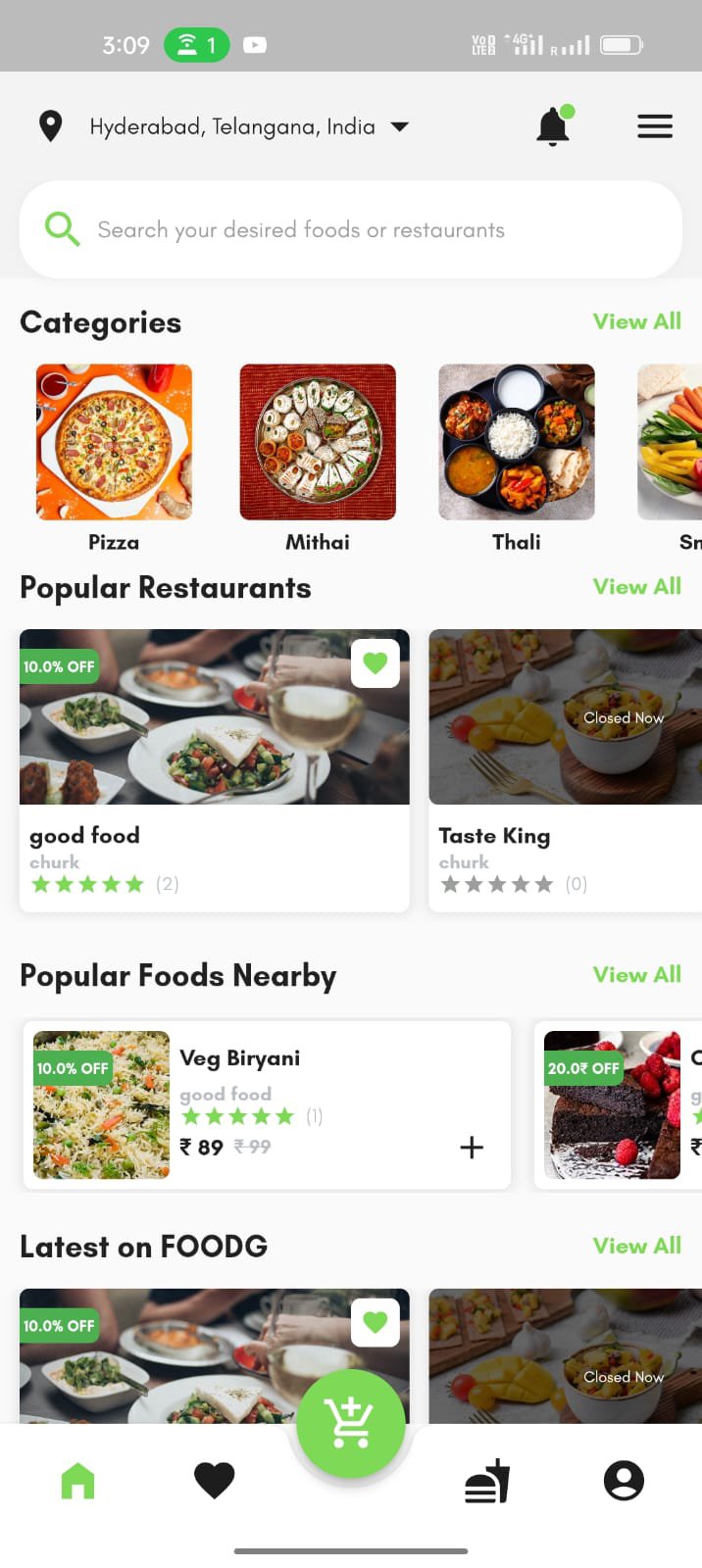 FOODG-Online Food Delivery APK per Android Download