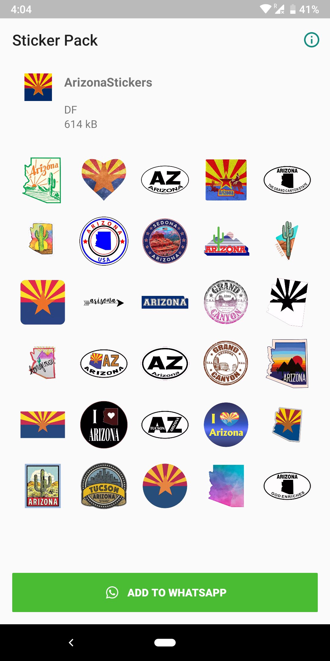 Arizona stickers for WhatsApp Latest Version 1.0 for Android