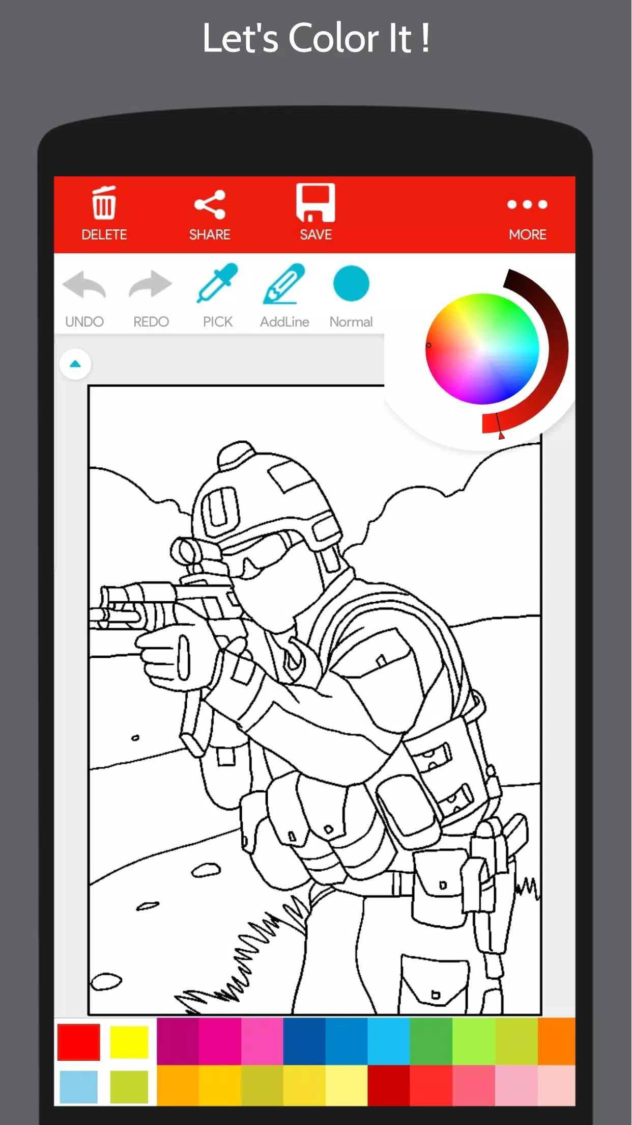 Mewarnai Gambar Tentara