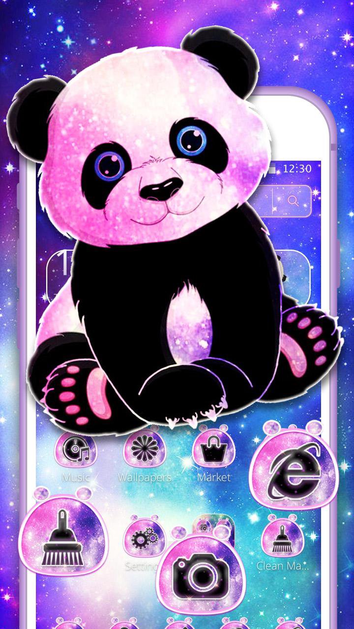 Hình nền Kawaii Galaxy Panda Background Dễ thương và độc đáo nhất