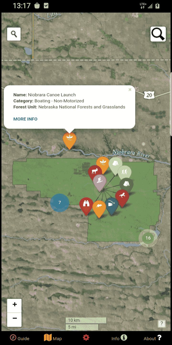 National Forests Map Guide USA أحدث إصدار 1.0.1 للأندرويد