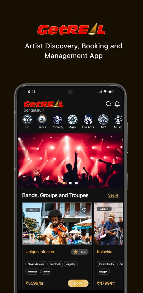 GetREAL-Artist Booking App APK for Android Download