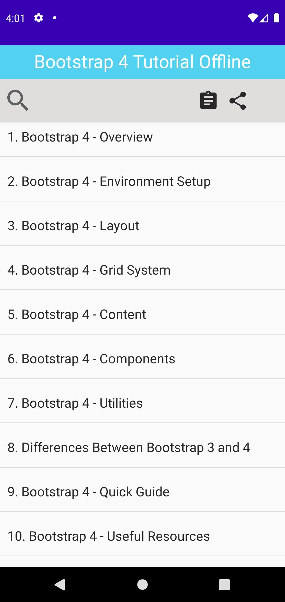 Bootstrap 4 Tutorial Offline APK للاندرويد تنزيل Bootstrap 4 Tutorial Offline APK للاندرويد تنزيل