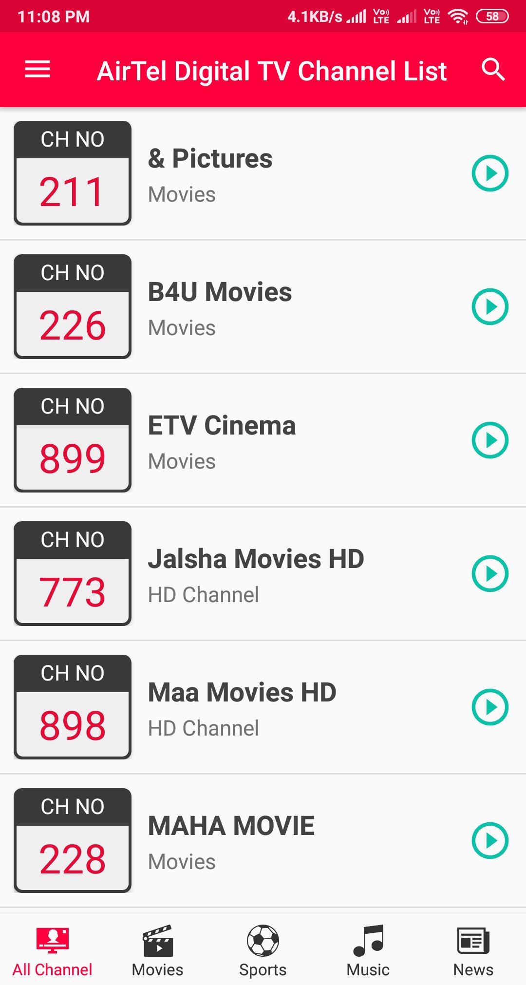 All India Live All TV Channels - Movies, News APK for Android Download