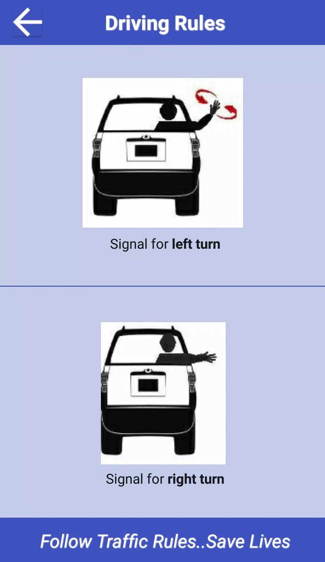 Indian Traffic Hand Signals