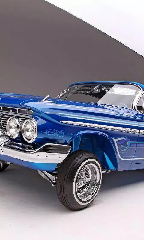 Blue Lowrider Cars Wallpaper
