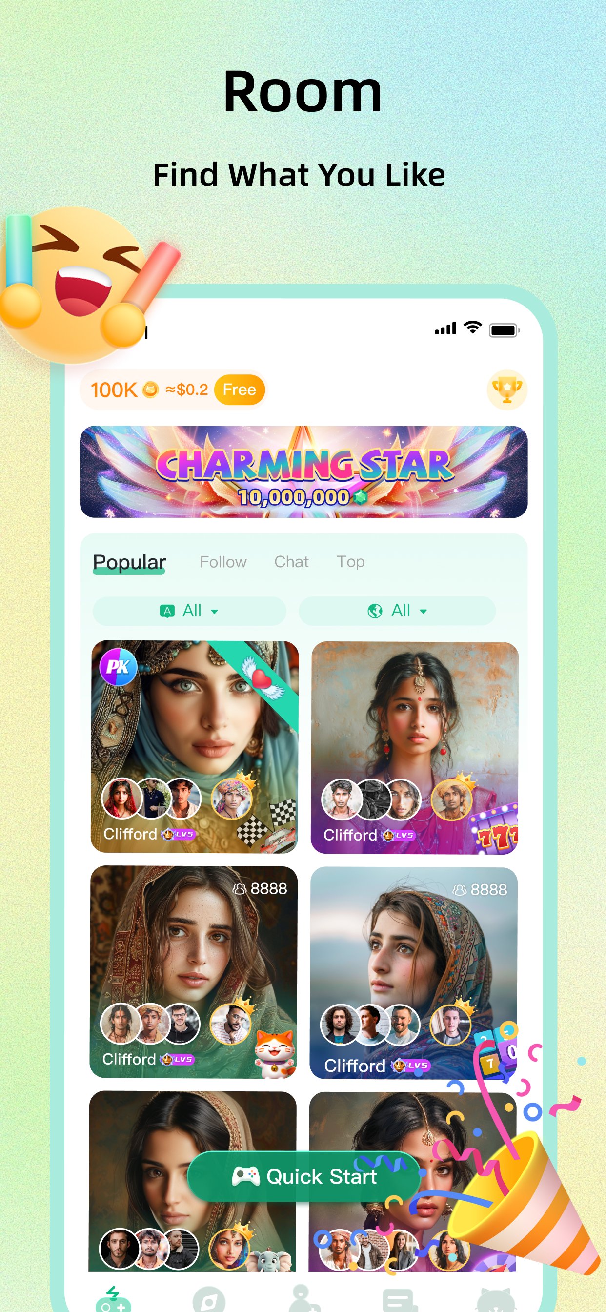 Download Gemgala - Party & Chat & Games 1.5.1 APK for Android - Free ...