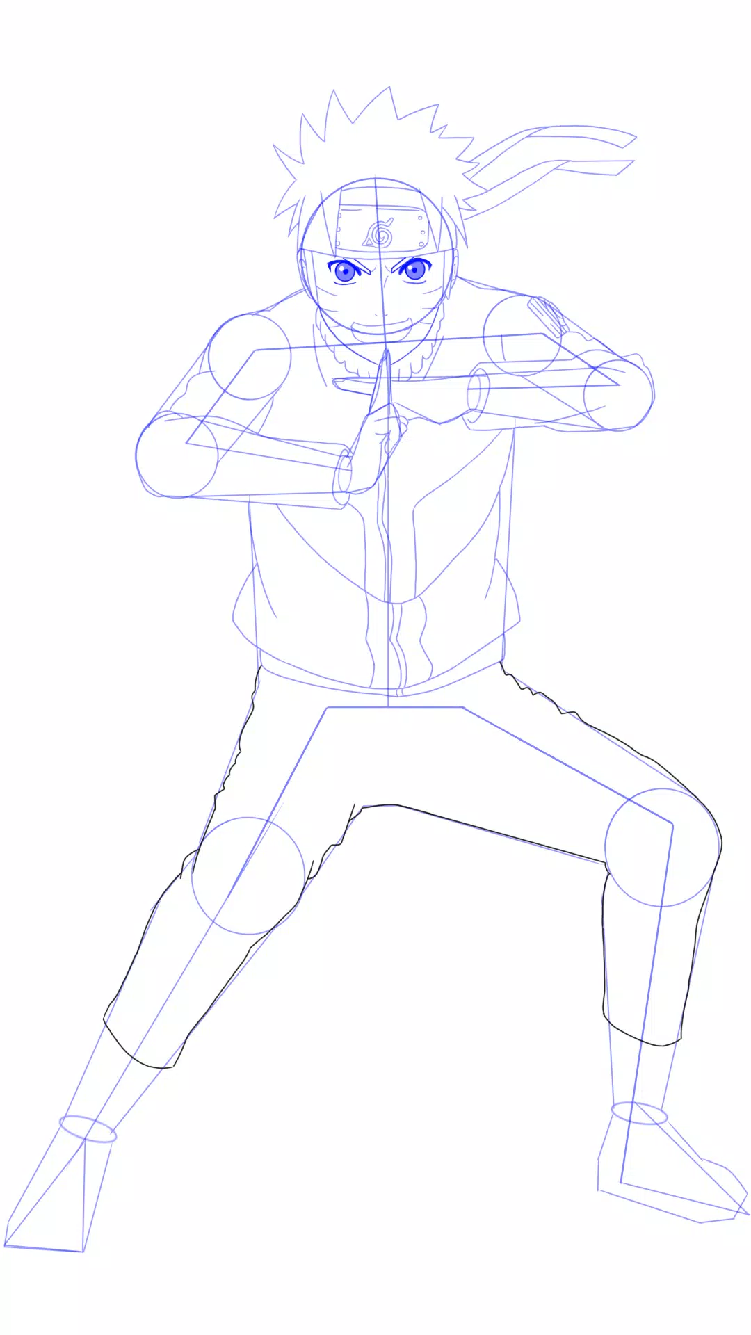 Naruto Uzumaki Nine Tailed Form Drawing