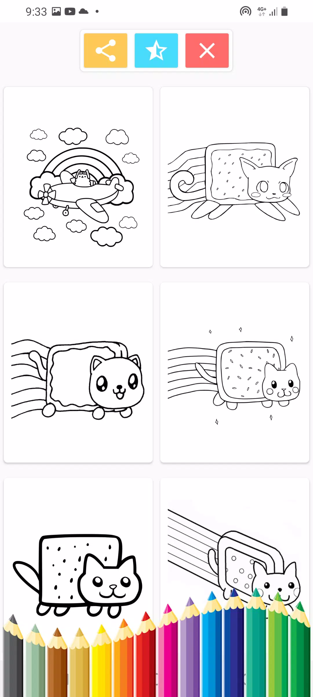 Nyan Cat Coloring Pages