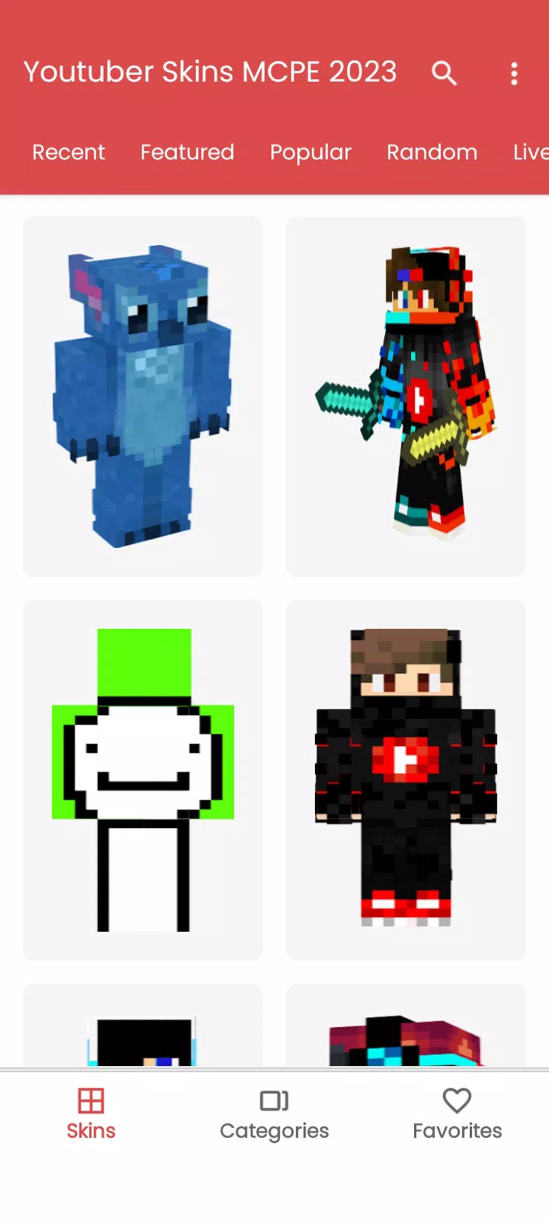 Famous Minecraft Youtubers Skins