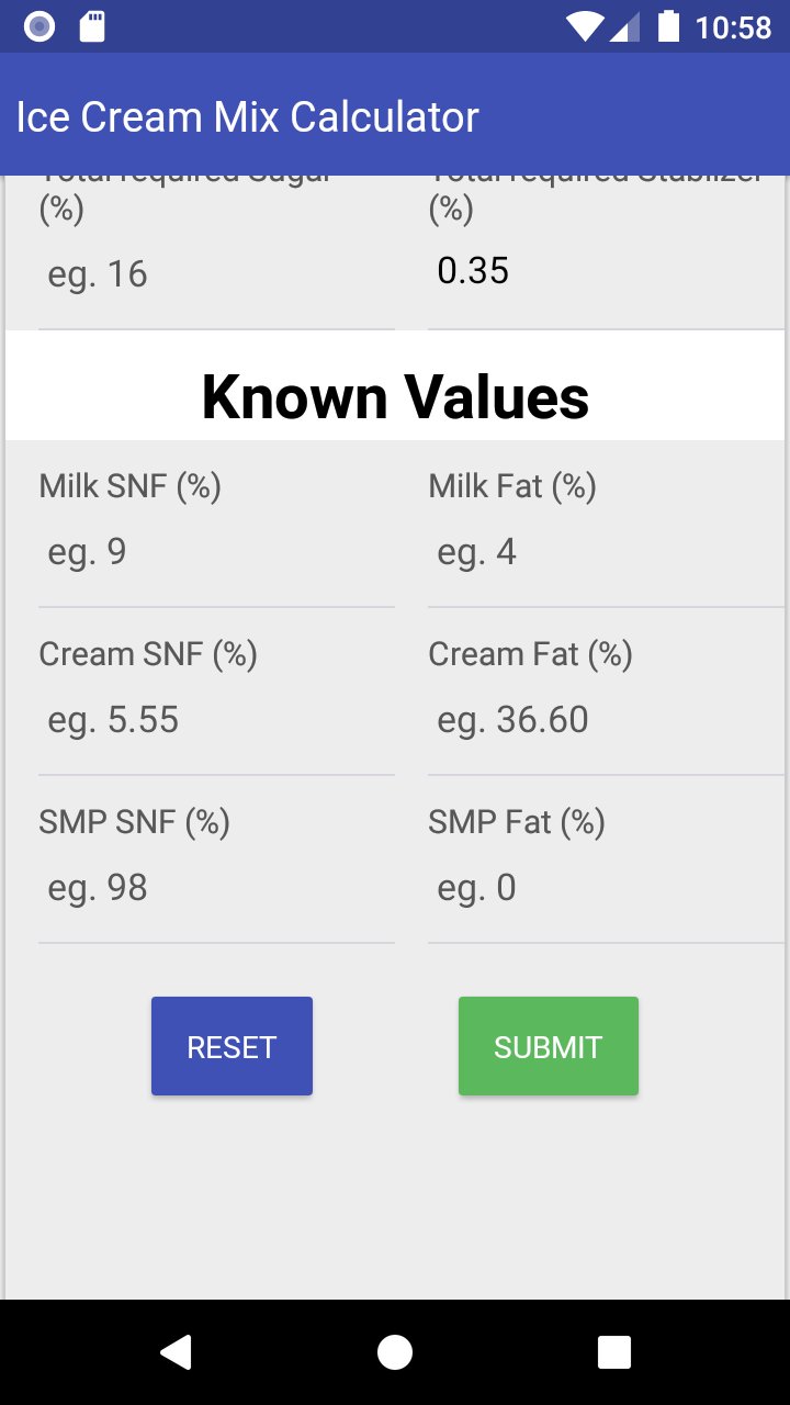 Ice Cream Mix Calculator APK for Android Download