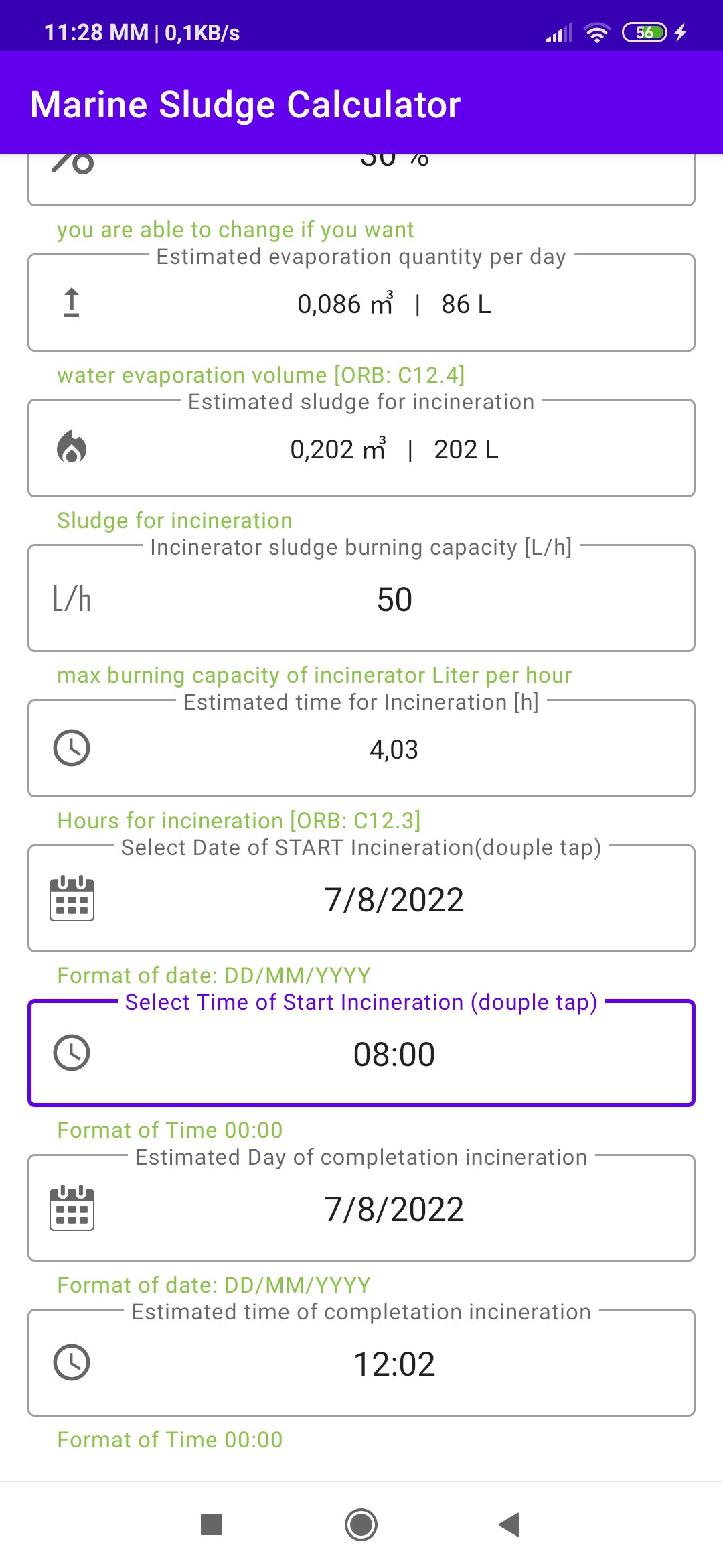 Marine Sludge Calculator APK for Android Download