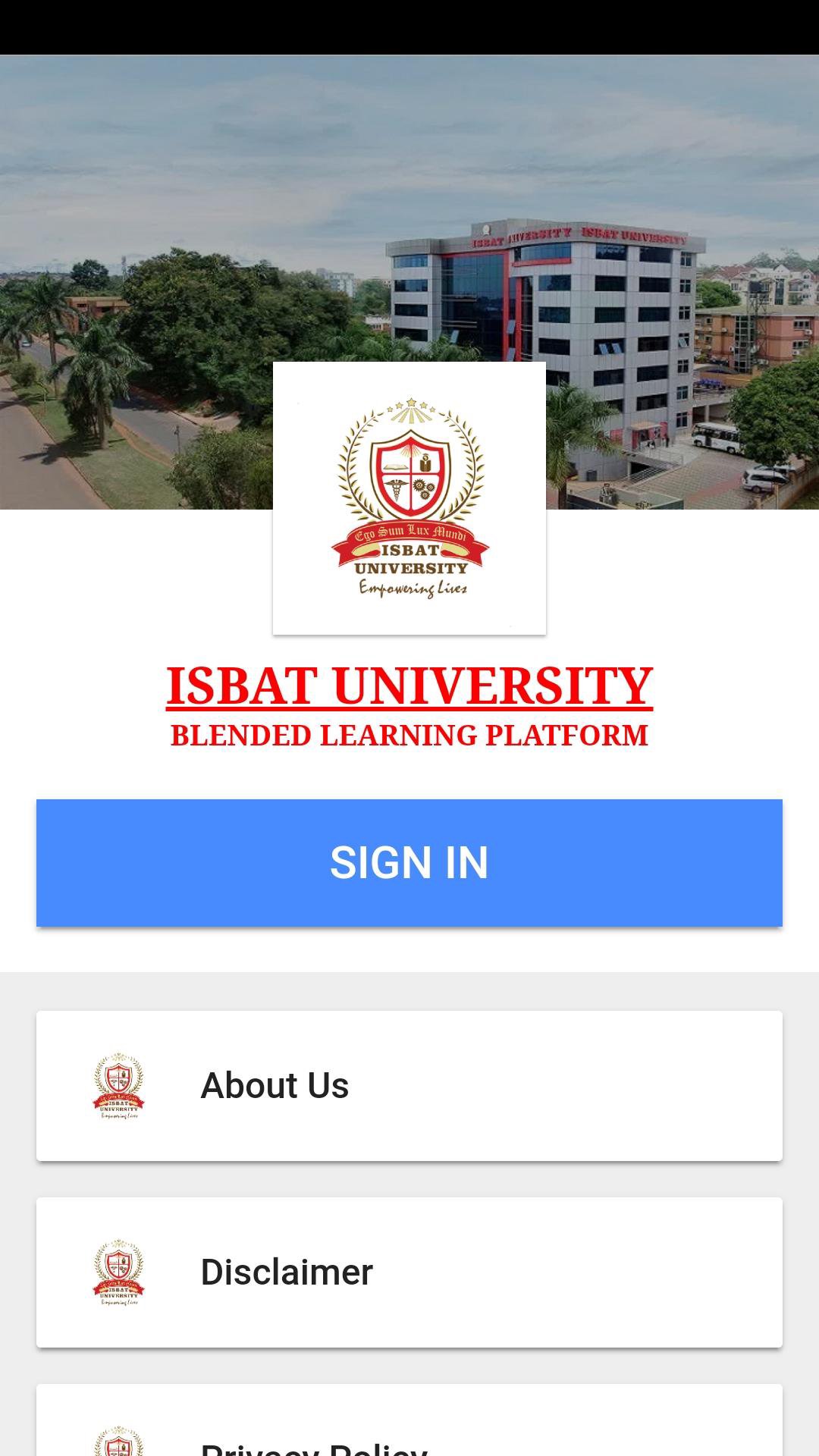 Download ISBAT University Blended Learn Latest Version 1.3 Android APK File
