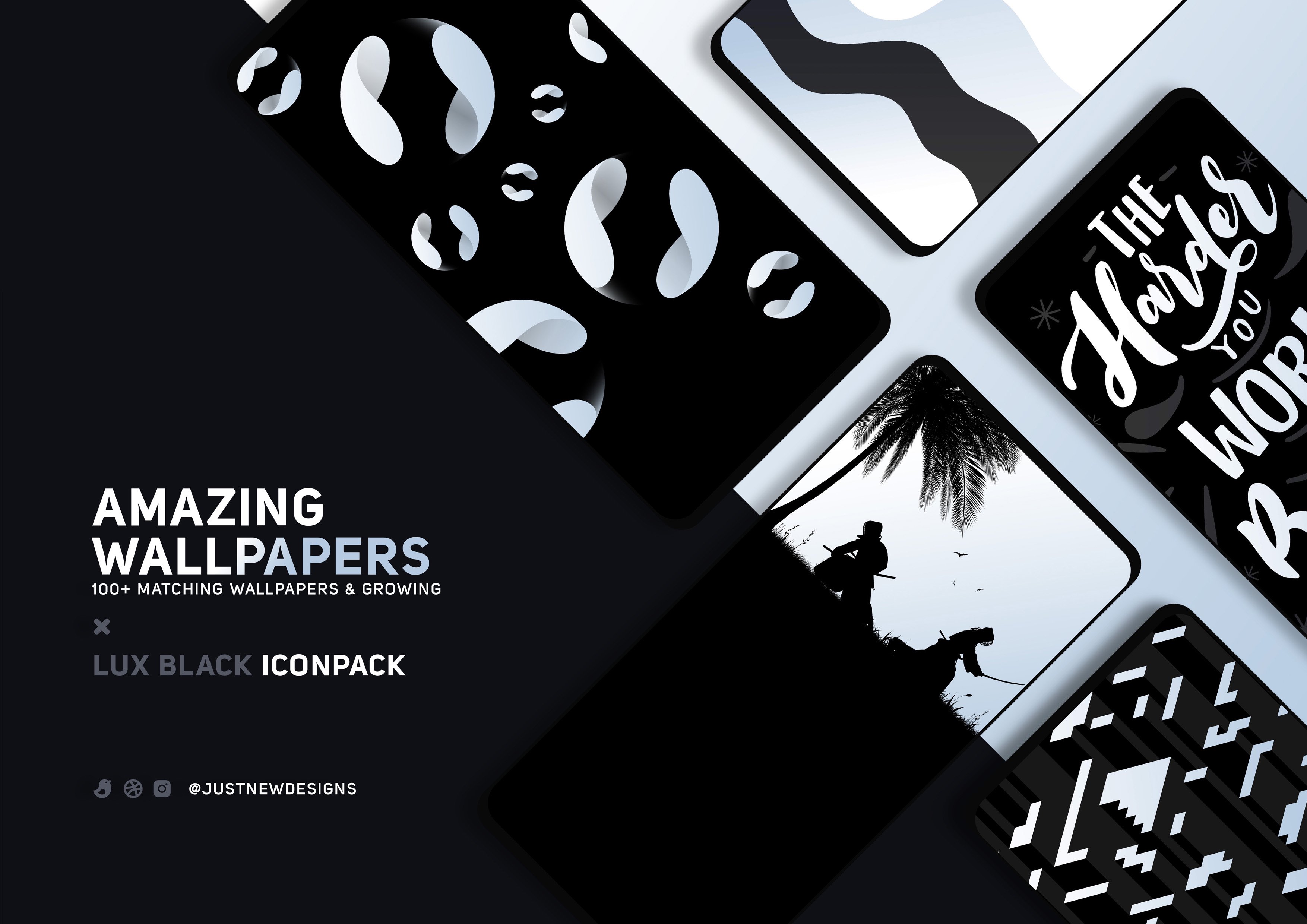 Black Icon Pack : LuX Latest Version 4.8 for Android