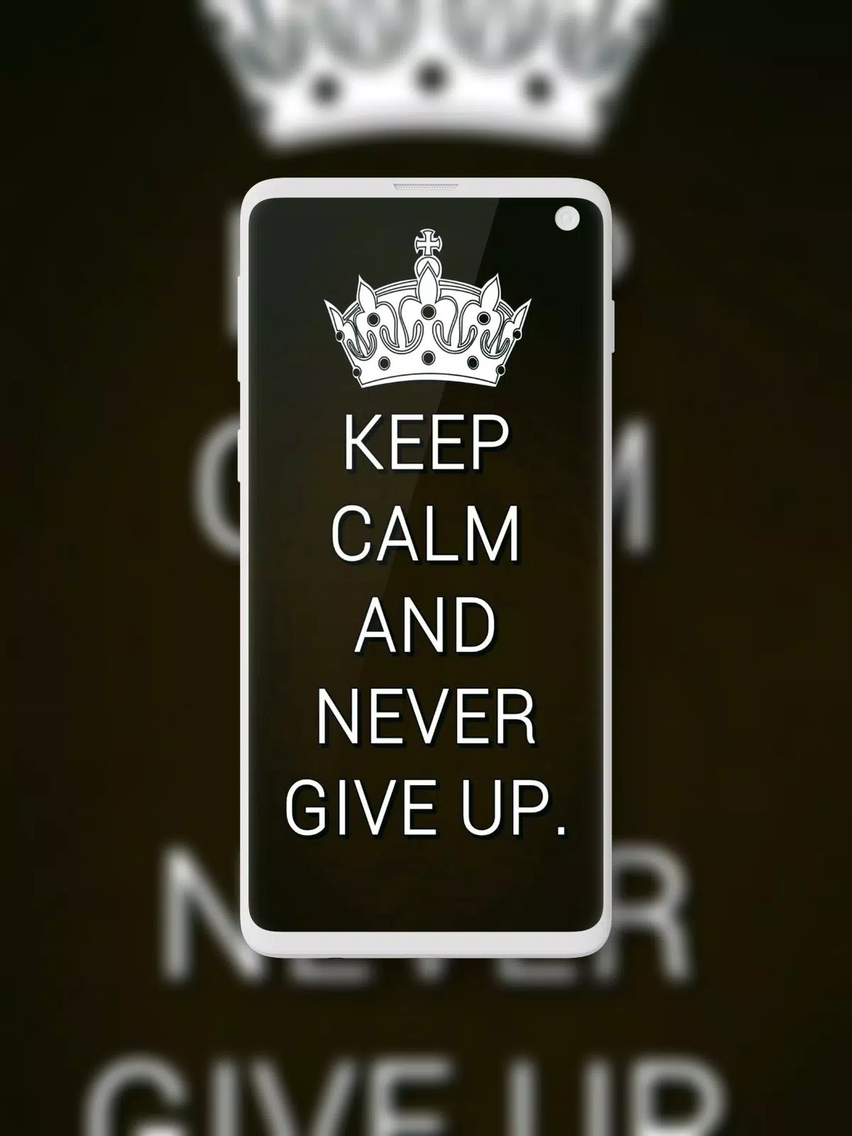Keep Calm And Never Give Up Wallpaper