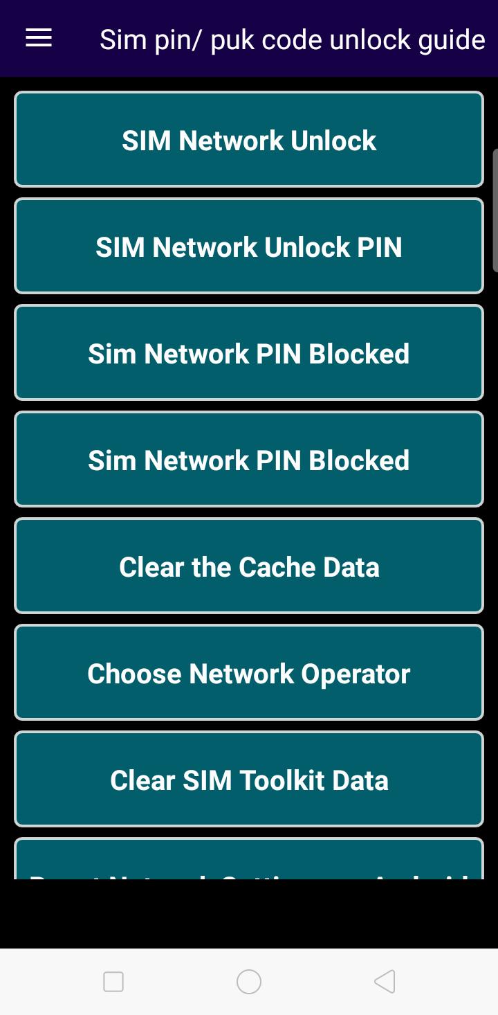 Sim pin/ puk code unlock guide APK للاندرويد تنزيل Sim pin/ puk code unlock guide APK للاندرويد تنزيل
