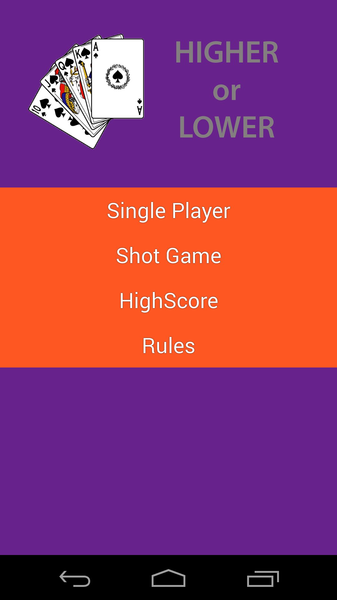 Higher or Lower APK for Android Download